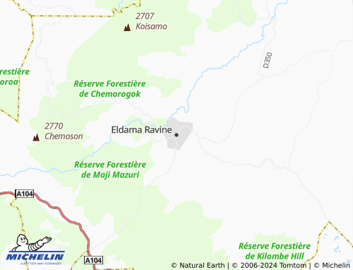 Mapa MICHELIN Eldama Ravine - ViaMichelin