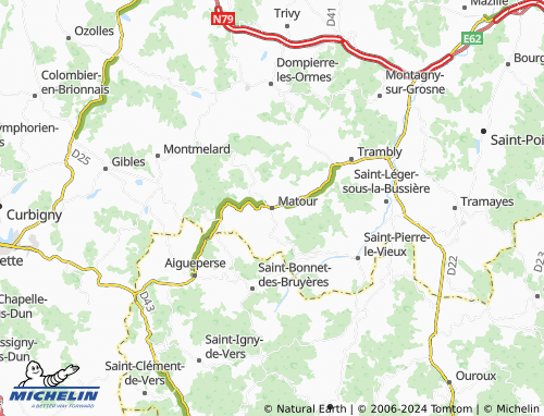 Carte MICHELIN Matour - ViaMichelin