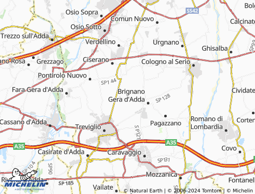 MICHELIN Castel Rozzone map - ViaMichelin