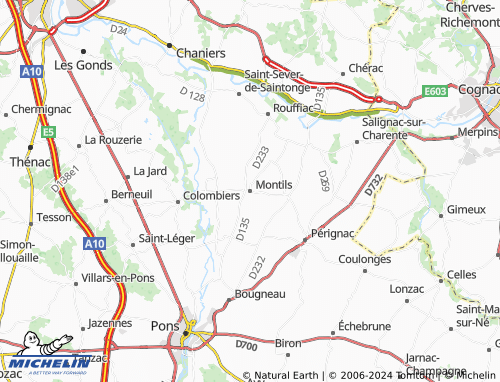 Carte MICHELIN Montils - ViaMichelin