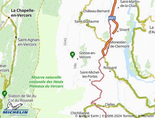 Carte MICHELIN Gresse-en-Vercors - ViaMichelin