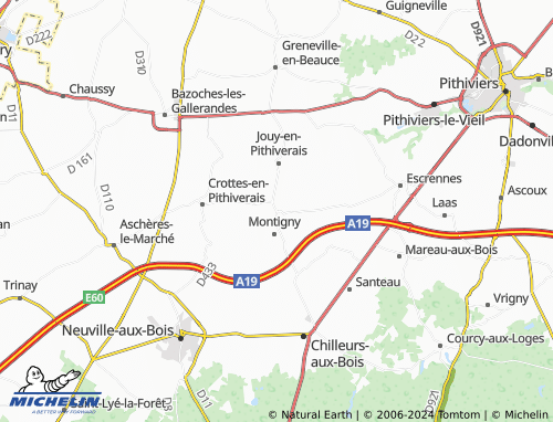 MICHELIN Attray map - ViaMichelin