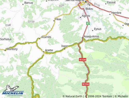Carte MICHELIN Issor - ViaMichelin