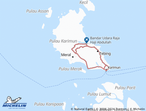 MICHELIN Parit Benut map - ViaMichelin