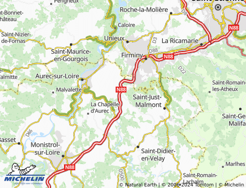 Carte MICHELIN Saint-Ferréol-d'Auroure - ViaMichelin