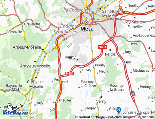 Carte MICHELIN Marly - ViaMichelin