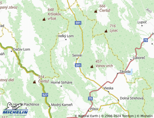 MICHELIN Senné map - ViaMichelin