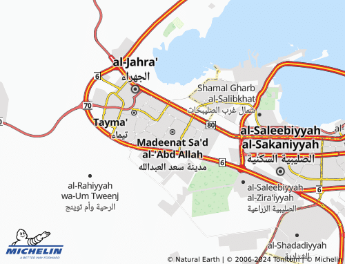 MICHELIN Saad Al Abdullah map - ViaMichelin