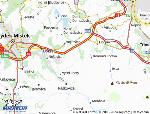 Mapa MICHELIN Dobratice - ViaMichelin