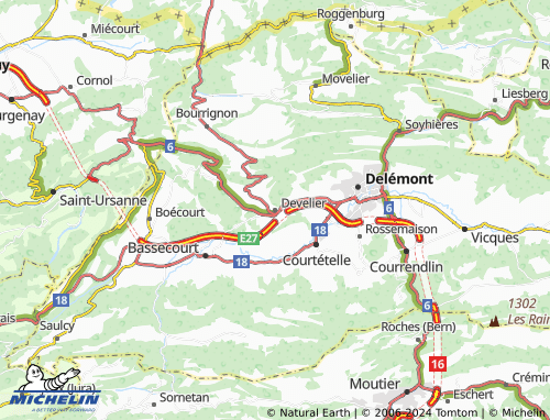 Carte MICHELIN Develier - ViaMichelin