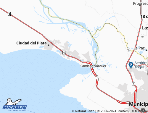 MICHELIN Delta del Tigre y Villas map - ViaMichelin