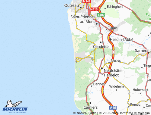 Carte MICHELIN Hardelot-Plage - ViaMichelin