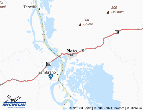 MICHELIN-Landkarte Plato - ViaMichelin