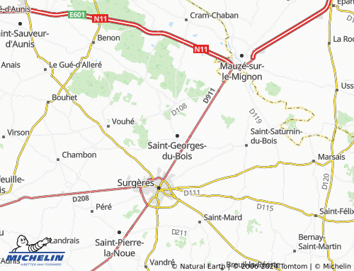 Carte MICHELIN Saint-Georges-du-Bois - ViaMichelin