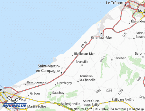 Carte MICHELIN Biville-sur-Mer - ViaMichelin
