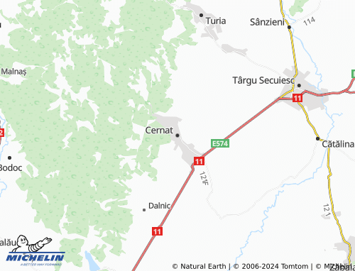 Kaart MICHELIN Cernat - ViaMichelin