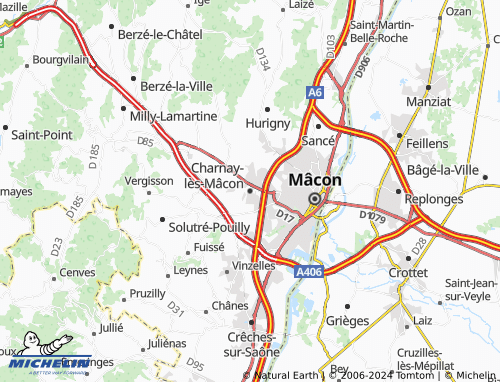 MICHELIN Charnay-lès-Mâcon map - ViaMichelin