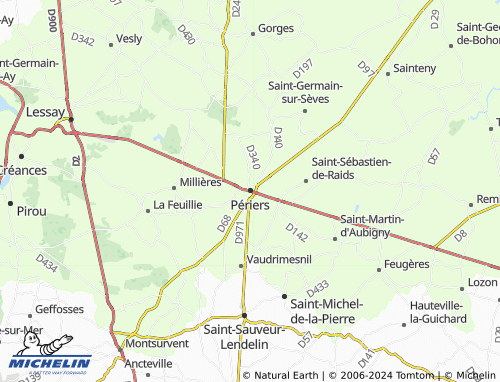 Carte MICHELIN Périers - ViaMichelin