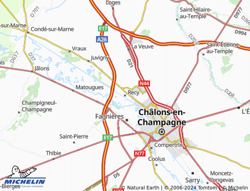 Carte MICHELIN Recy - ViaMichelin