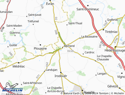 Carte MICHELIN Bécherel - ViaMichelin