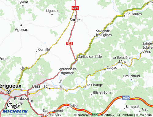 Carte MICHELIN Sarliac-sur-l'Isle - ViaMichelin