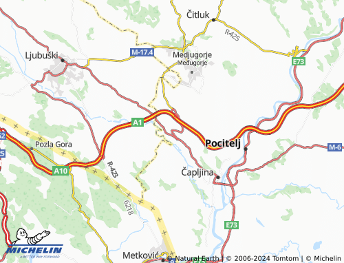 MICHELIN Prćavci map - ViaMichelin