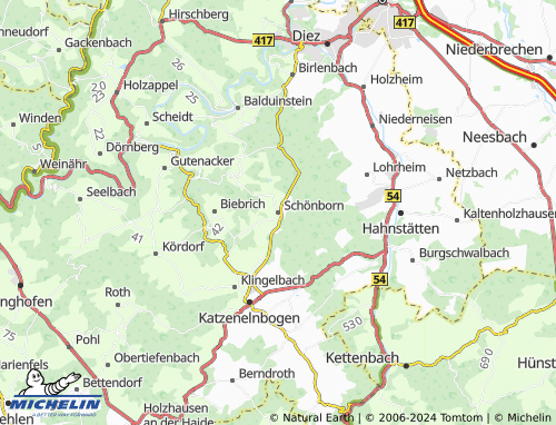 Michelin-Landkarte Schwerborn – MICHELIN-Landkarte SchönbornMICHELIN ...