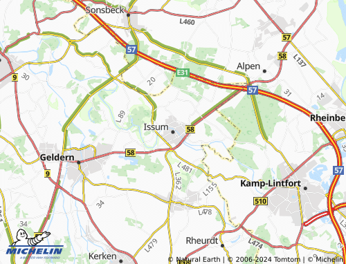 MICHELIN-Landkarte Issum - ViaMichelin