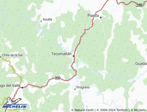 MICHELIN Tecomatlán map - ViaMichelin