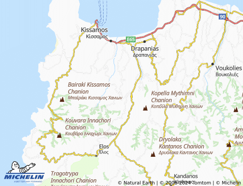 MICHELIN Kalathenes map - ViaMichelin
