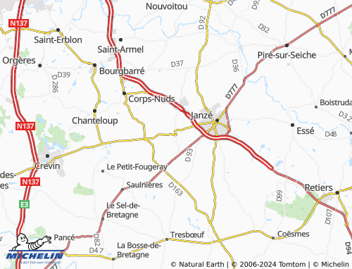 Carte MICHELIN Brie - ViaMichelin