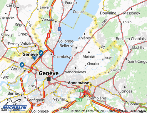 Carte MICHELIN Vésenaz - ViaMichelin