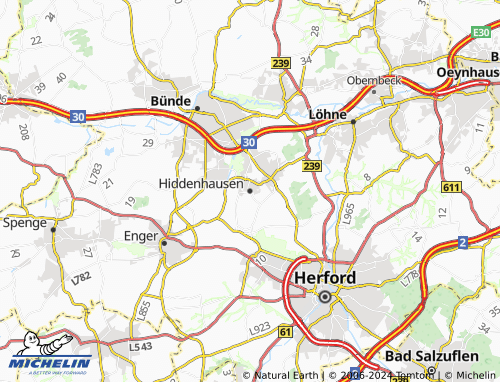 MICHELIN-Landkarte Hiddenhausen - ViaMichelin