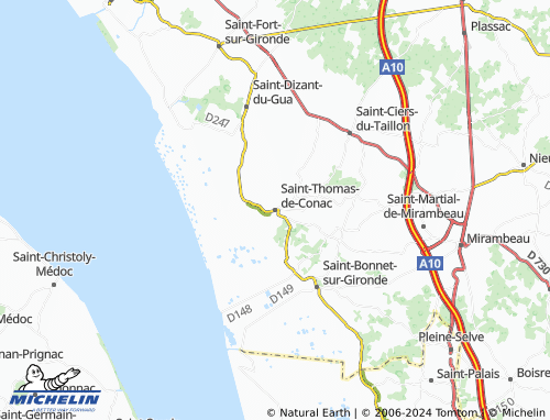 Carte MICHELIN Saint-Thomas-de-Conac - ViaMichelin