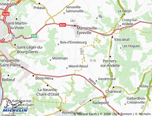 MICHELIN Fresne-le-Plan map - ViaMichelin