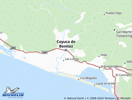MICHELIN Coyuca de Benítez map - ViaMichelin