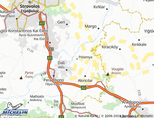 MICHELIN Potamya map - ViaMichelin