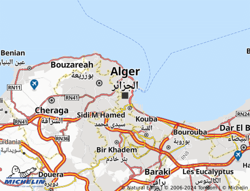 Carte MICHELIN Alger - ViaMichelin