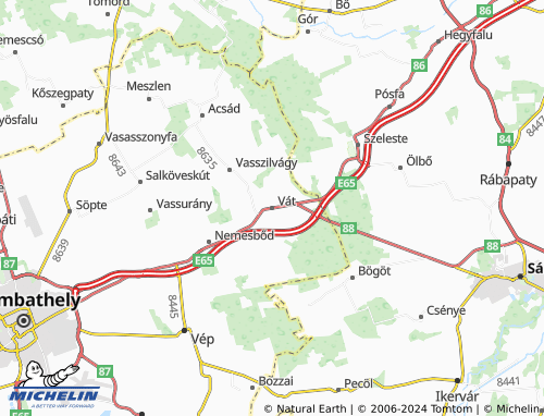 Michelin Vát Map Viamichelin