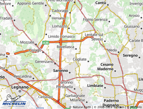 Mappa MICHELIN Rovello Porro - ViaMichelin