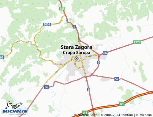 MICHELIN Stara Zagora map - ViaMichelin