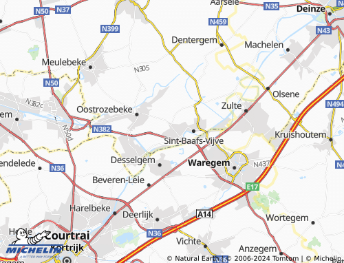 Carte MICHELIN Wielsbeke - ViaMichelin