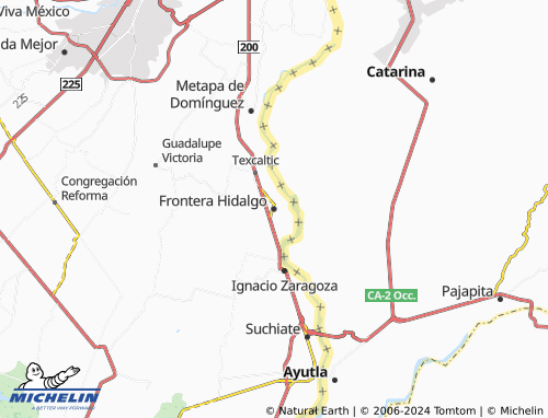 MICHELIN Frontera Hidalgo map - ViaMichelin