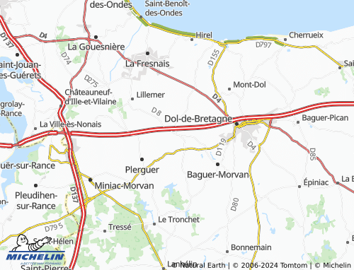 Carte MICHELIN Roz-Landrieux - ViaMichelin