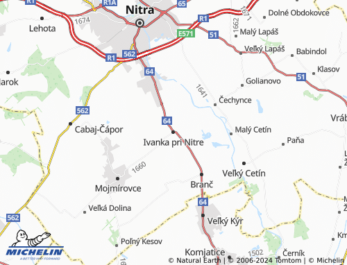Mapa MICHELIN Ivanka pri Nitre - ViaMichelin