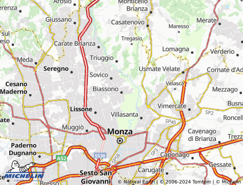 Mappa MICHELIN Biassono - ViaMichelin