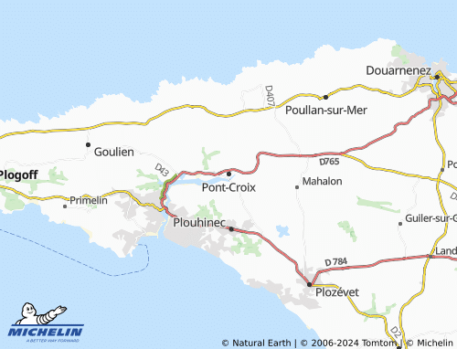 Carte MICHELIN Pont-Croix - ViaMichelin