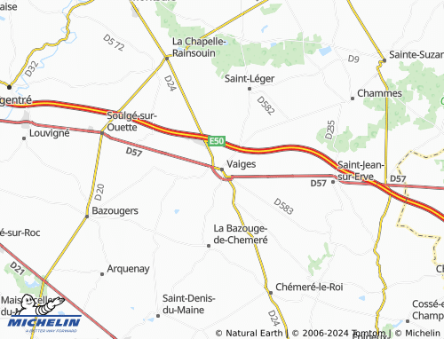 Carte MICHELIN Vaiges - ViaMichelin