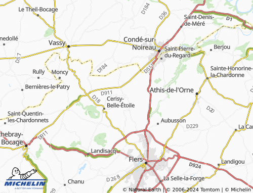 Carte MICHELIN Caligny - ViaMichelin