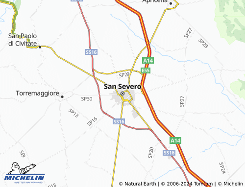 MICHELIN San Severo map - ViaMichelin